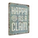 Happy as A Clam Sign - Beach Time Sign - Beach House Decor - Beach ...