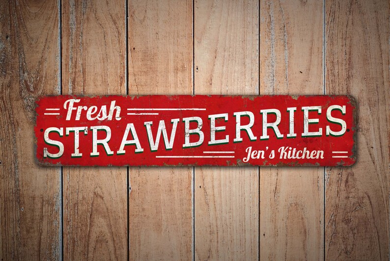Fresh Strawberries Strawberries Sign Strawberries Decor | Etsy