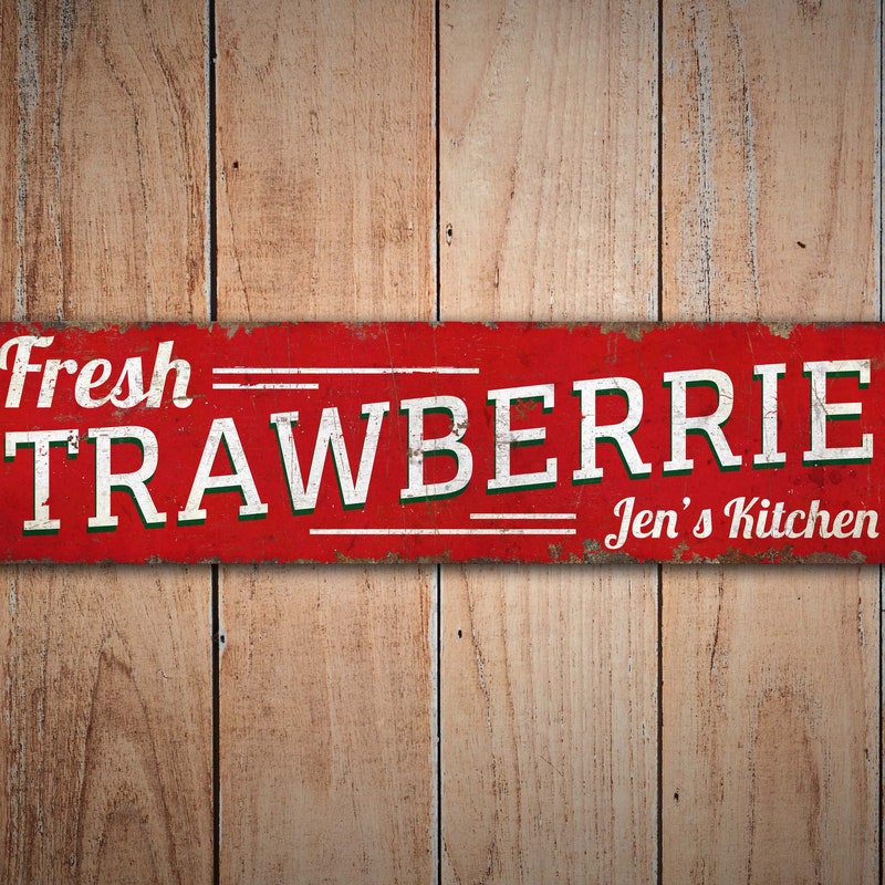 Strawberry Sign - Etsy