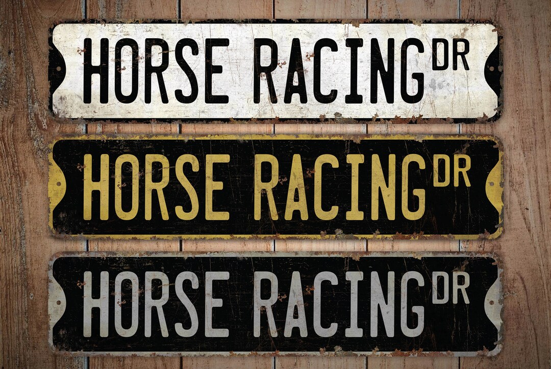 Horse Racing Sign - Horse Racing Game - Horse Racing Decor - Custom ...