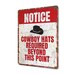 Cowboy Hat Sign - Western Decor Sign - Cowboy Hat Required - Cowboy ...