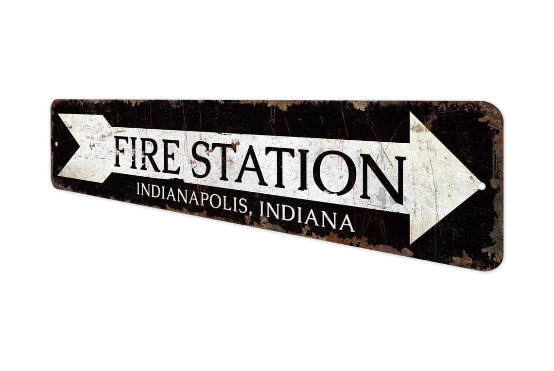 Fire Station Sign Custom Fire Station Vintage Style Sign | Etsy