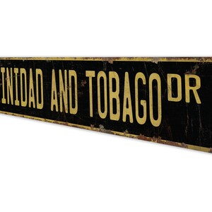 Trinidad and Tobago - Trinidad and Tobago Sign - Vintage Style Sign ...