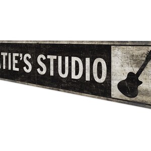 Guitar Studio Sign - Vintage Style Sign - Guitar Studio Decor - Guitar ...