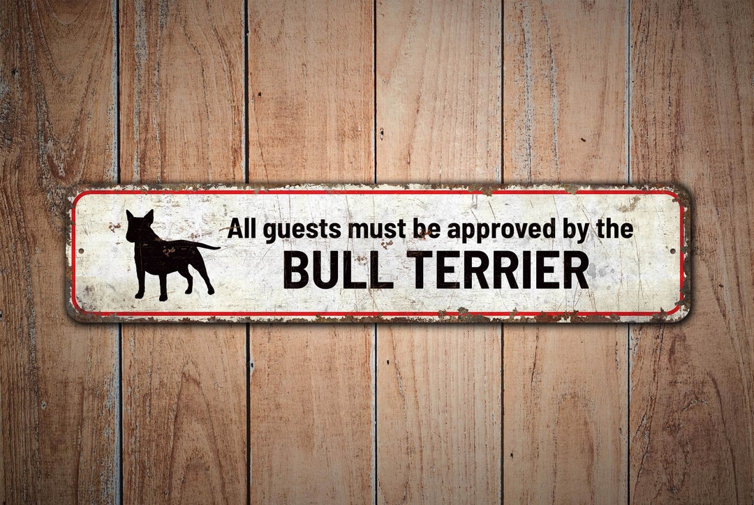 Bull Terrier Sign Dog Lover Sign Bull Terrier Lover Gift Dog Lover Gift ...
