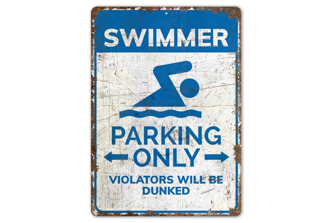 Swimmer Parking - Swimmer Parking Sign - Swimmer Parking Only - Car ...