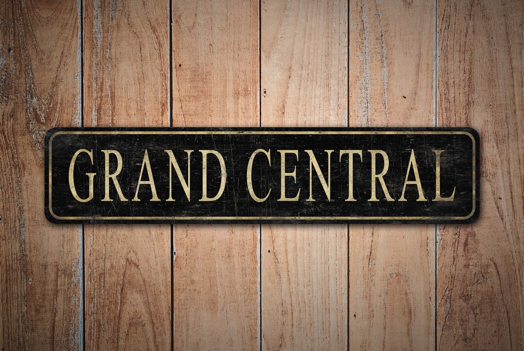 Grand Central Sign - Custom Grand Central - Grand Central Decor - Rail ...