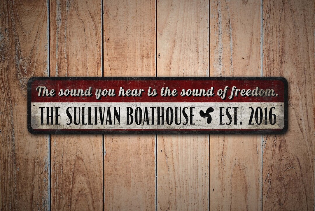 Boat House Sign - Custom Boat House - Lake Boat House - Boat House EST ...