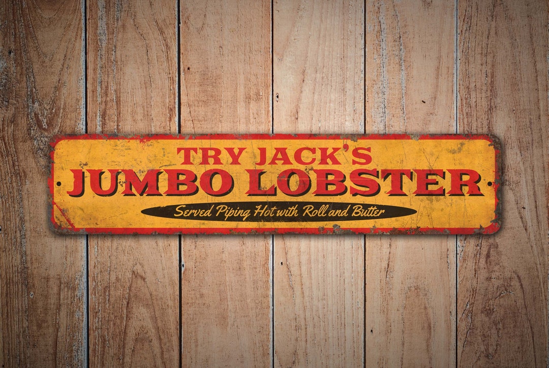 Jumbo Lobster Sign - Big Lobster Sign - Vintage Style Sign - Lobster ...