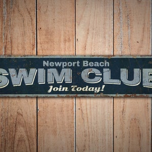 Swim Club Sign - Swimming Club Sign - Swim Club Decor - Swimming Club ...