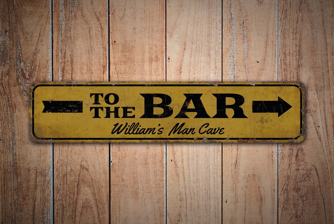 To the Bar - to the Bar Sign - to the Bar Decor - Vintage Style Sign ...