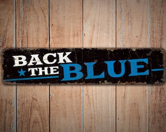 We Support Our Police Back the Blue Sign Personalized Officer - Etsy