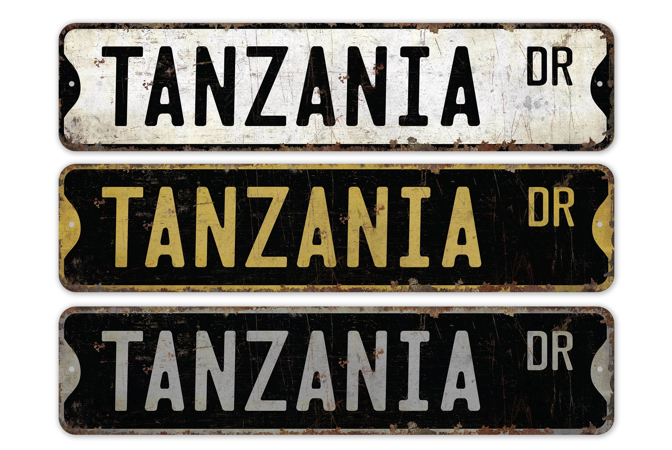 Tanzania - Tanzania Sign - Tanzania Decor - Vintage Style Sign - Custom ...