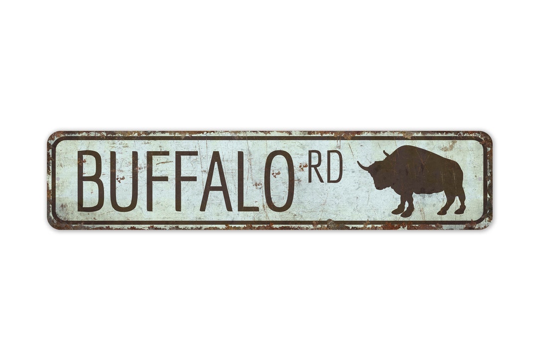 Buffalo Road Sign - Custom Street Sign - Street Name Sign - Vintage ...