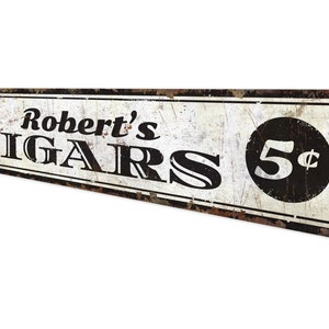 5 Cent Cigar Sign - Custom Cigars Sign - Vintage Style Sign - Cigars 5 ...
