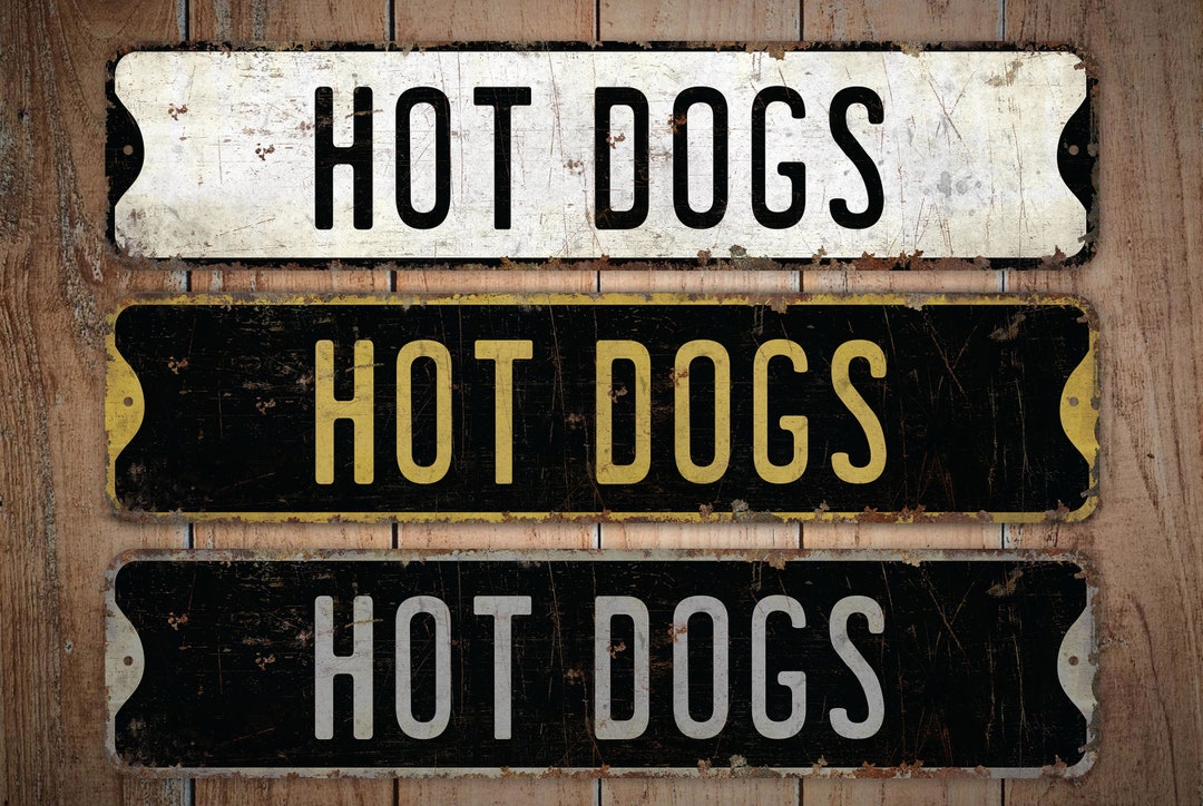 Hot Dogs - Hot Dogs Sign - Hot Dogs Decor - Custom Hot Dogs - Food ...