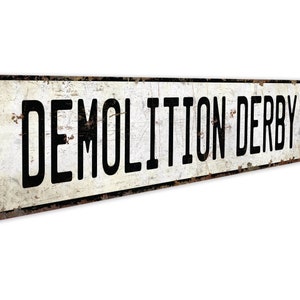 Demolition Derby - Demolition Derby Sign - Derby Game - Derby Decor ...