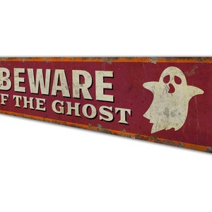 Beware of the Ghost - Ghost Sign - Ghost Decor - Halloween Sign ...