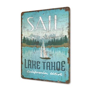 Sail Sign - Sail Sign Decor - Lake Tahoe Sign - Lake Tahoe Decor - Lake ...