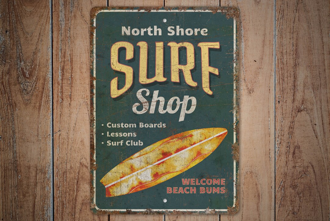 Surf Shop Sign Surf Board Sign Surf Shop Decor Surf Club Sign Surf Club ...