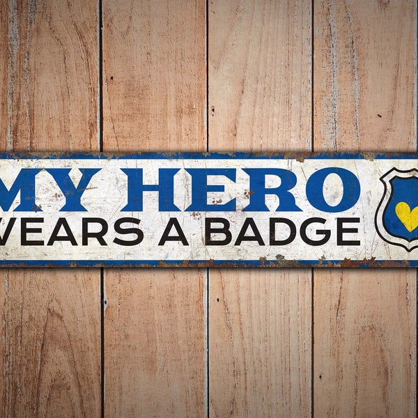 My Hero Wears a Badge - Etsy