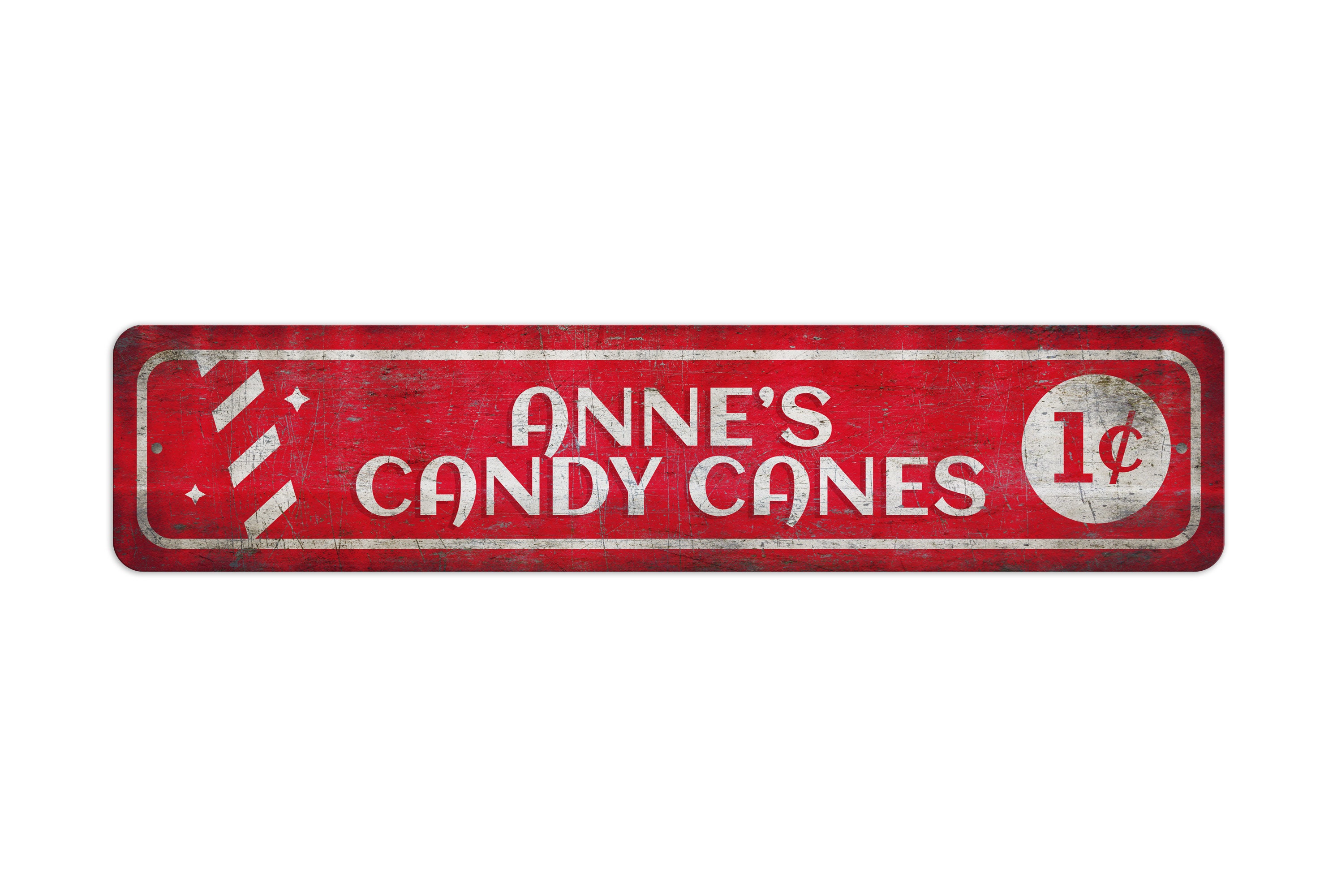 Candy Canes Sign Custom Candy Canes 1 Cent Sign Christmas - Etsy