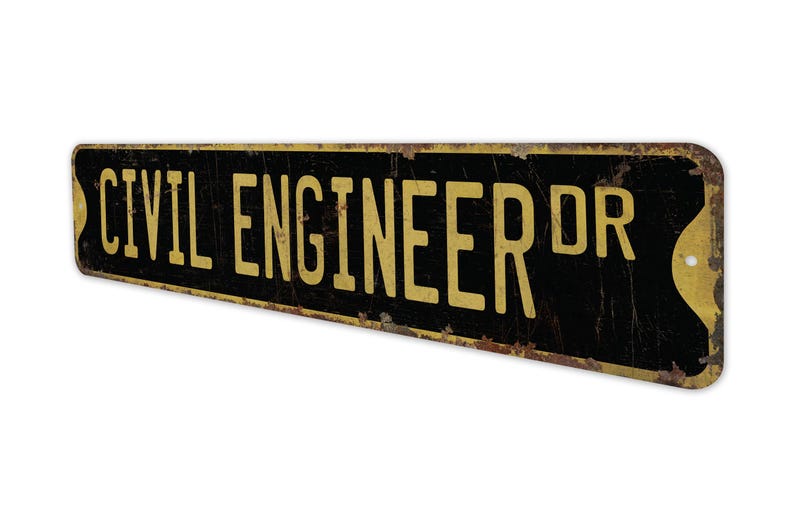 Civil Engineer - Civil Engineer Sign - Civil Engineer Decor - Vintage ...