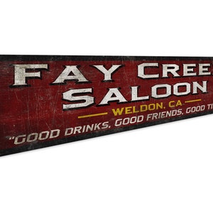 Custom Saloon Sign - Custom Saloon Decor- State Saloon Sign - City ...