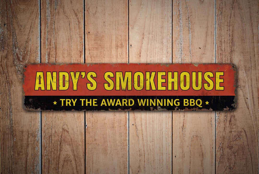 Smokehouse Sign - Award Winning BBQ - Smokehouse Decor - BBQ Shack ...