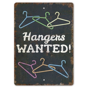 Hangers Wanted - Hangers Wanted Sign - Laundry Sign - Laundry Decor ...