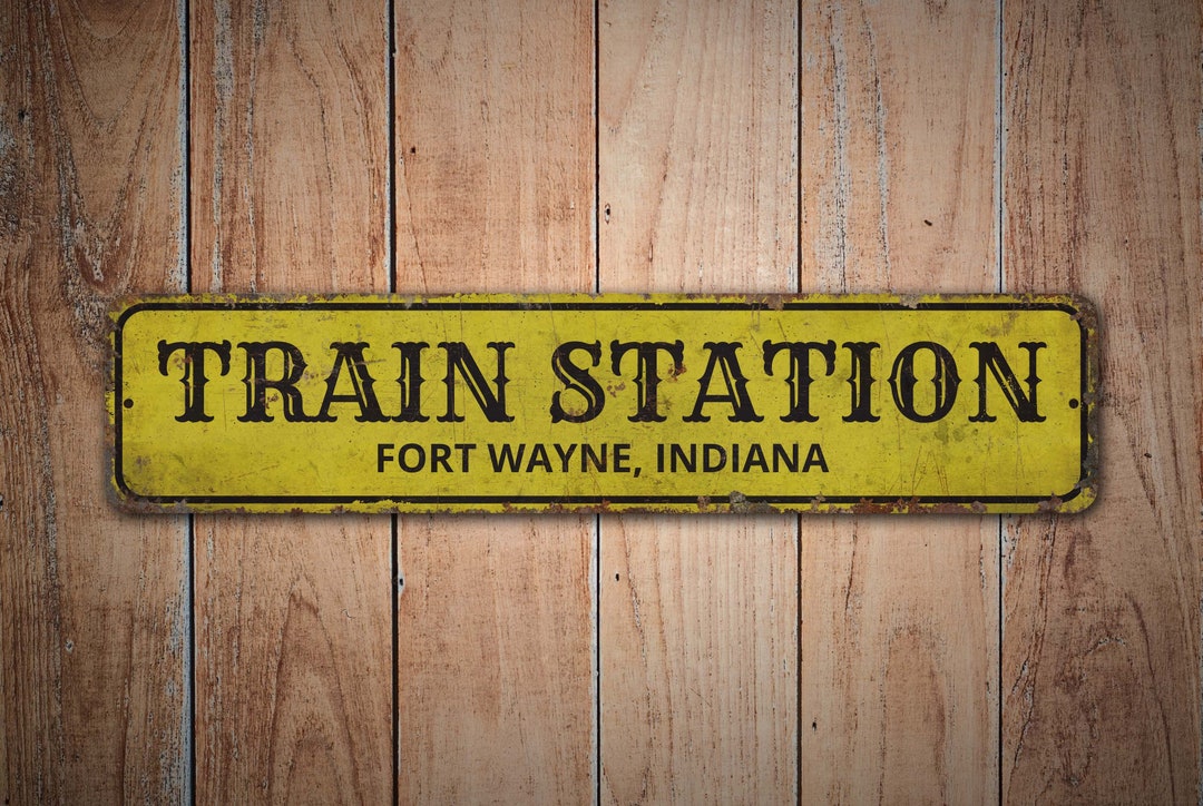 Train Station Sign - Custom Train Station - Train Station Decor - Rail ...