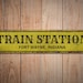 Train Station Sign Custom Train Station Train Station Decor Rail ...