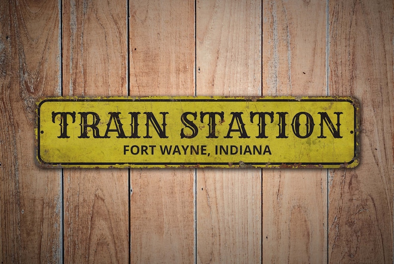 Train Station Sign - Custom Train Station - Train Station Decor - Rail ...