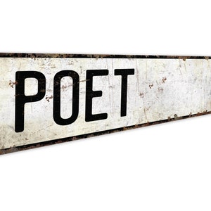 Poet - Poet Sign - Poet Decor - Vintage Style Sign - Custom Street Sign ...
