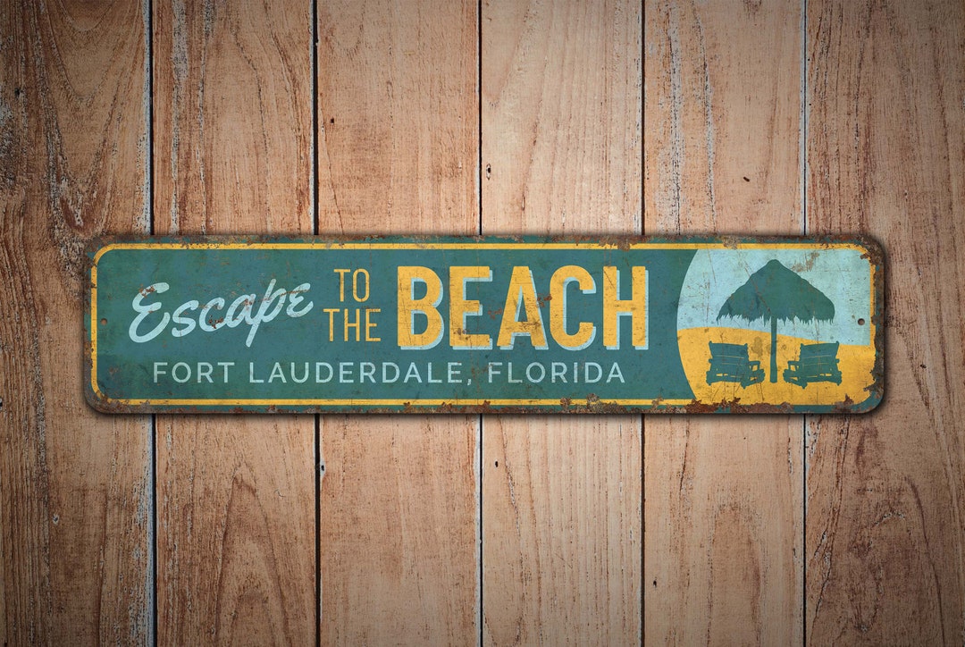 Escape to the Beach - to the Beach Sign - Beach Decor - Beach Sign ...