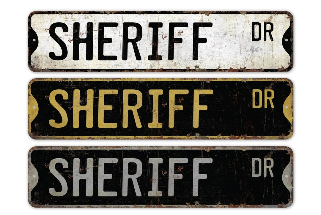 Sheriff - Sheriff Sign - Sheriff Decor - Vintage Style Sign - Custom ...