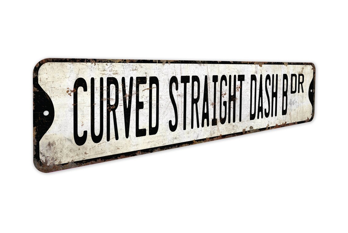 Curved Straight Dash B - Curved Straight Sign - Straight Dash Decor ...