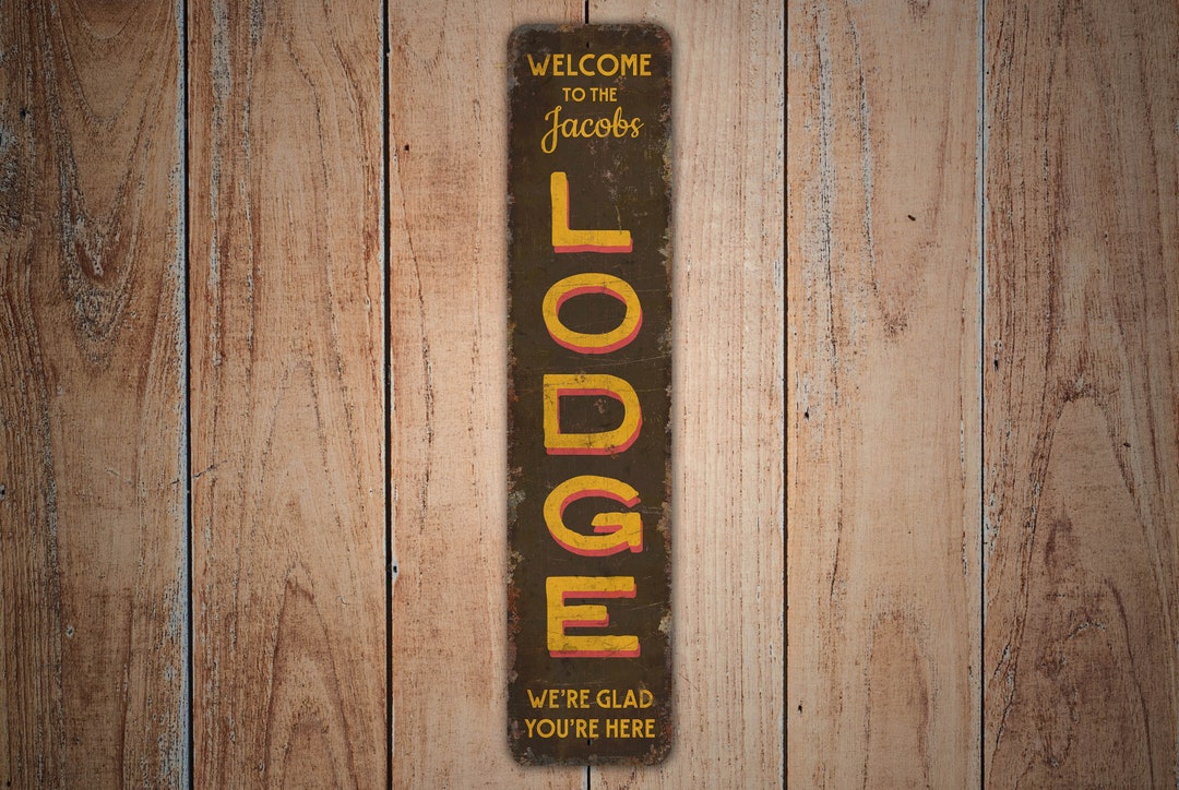 Custom Lodge Sign Lodge Welcome Sign Lodge Decor Custom Welcome Sign ...