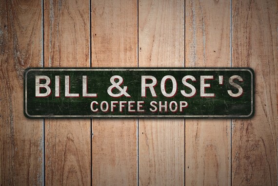 Custom Coffee Shop Coffee Shop Sign Coffee Shop Decor - Etsy