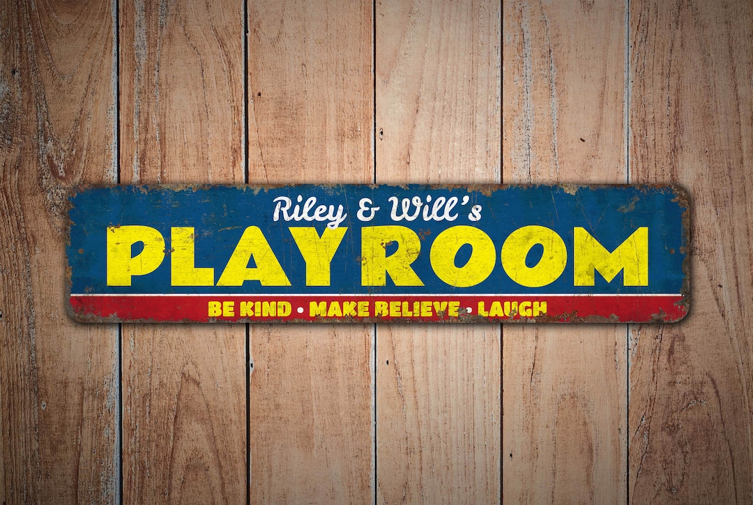 Playroom Sign Kids Room Sign Kids Room Decor Vintage Style Sign Custom ...