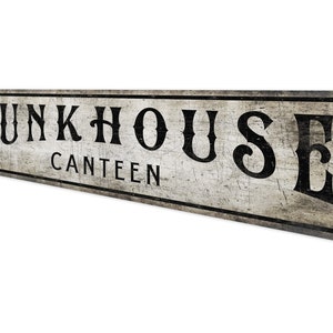 Bunkhouse Canteen Sign - Custom Bunk House Sign - Vintage Style Sign ...