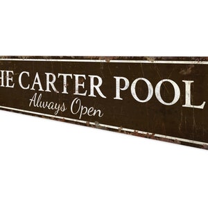 Pool Open Sign - Pool Open Decor - Pool Decor - Vintage Style Sign ...