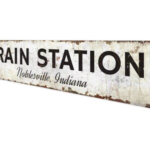Train Station Sign - Custom Train Station - Train Station Decor - Rail ...