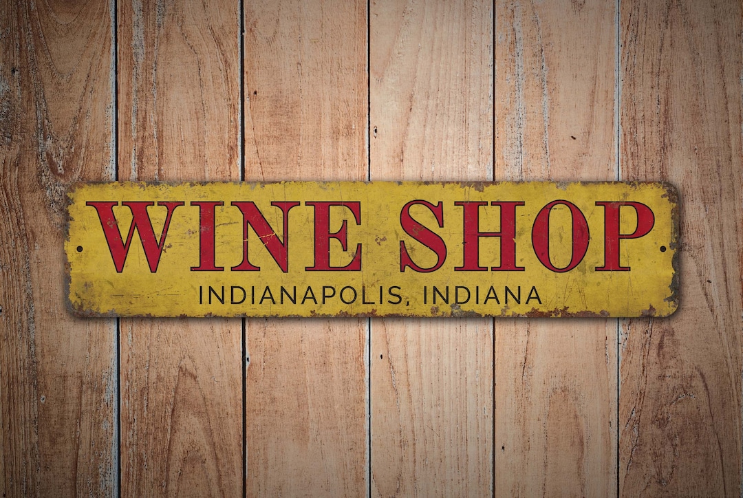 Wine Shop Sign Vintage Style Sign Wine Shop Decor Custom - Etsy