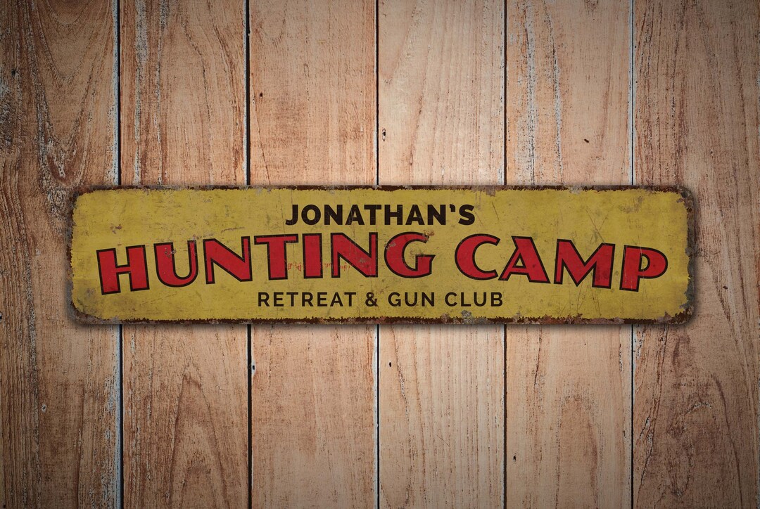 Hunting Camp Hunting Camp Sign Hunting Camp Decor Hunting Sign Vintage ...