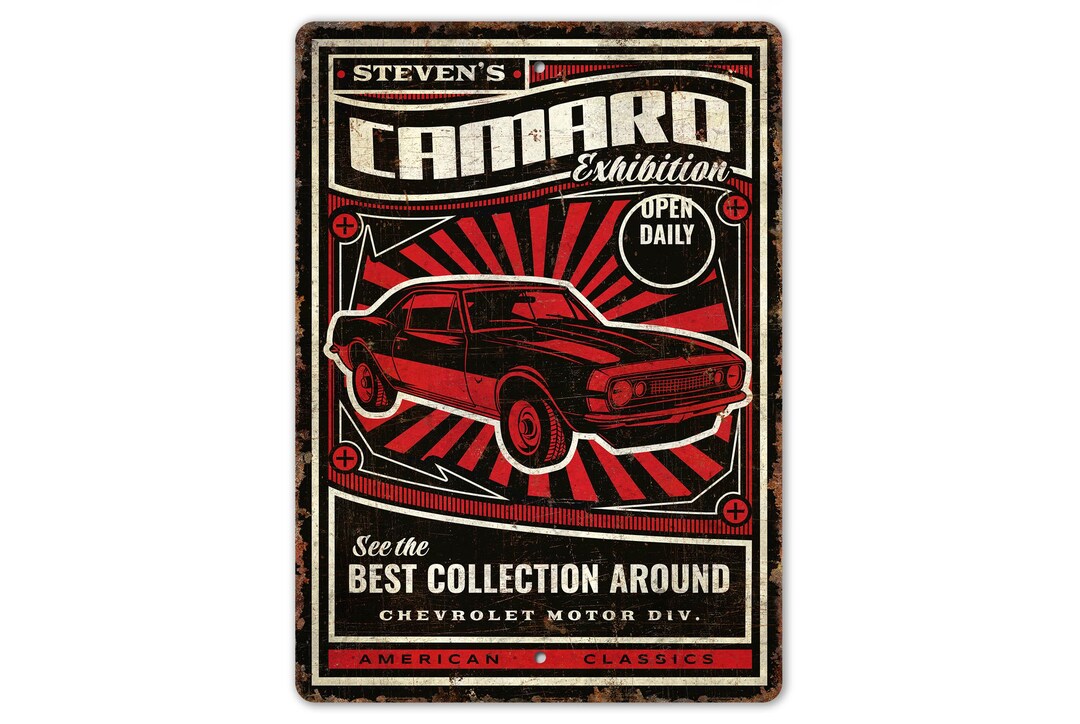 Custom Camaro Sign - Custom Garage - Camaro Garage - Custom Garage Gift ...