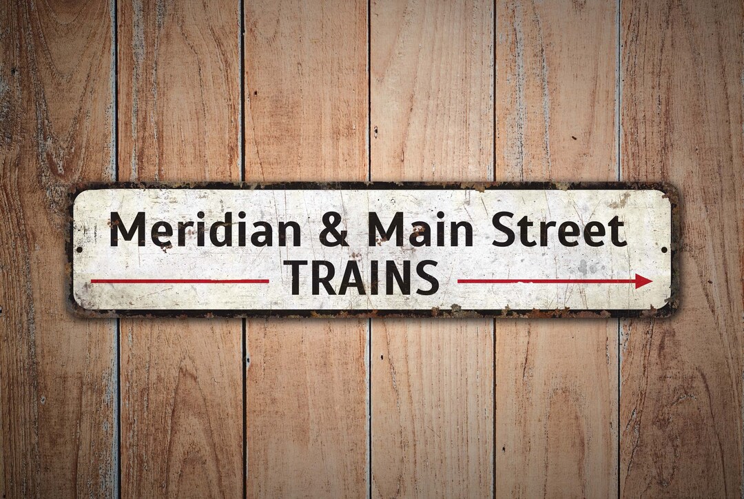Train Station Sign Custom Train Station Train Station Decor Rail ...