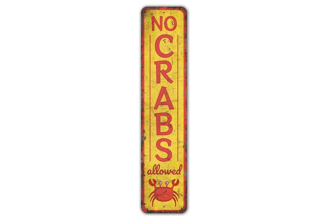 No Crabs Allowed Sign - Beach Sign - Beach House Sign - Beach Lover ...