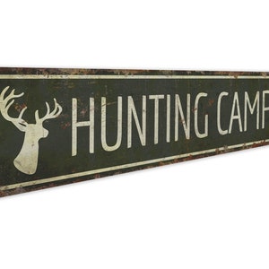 Hunting Camp Road Sign - Street Name Decor - Street Name Sign - Vintage ...