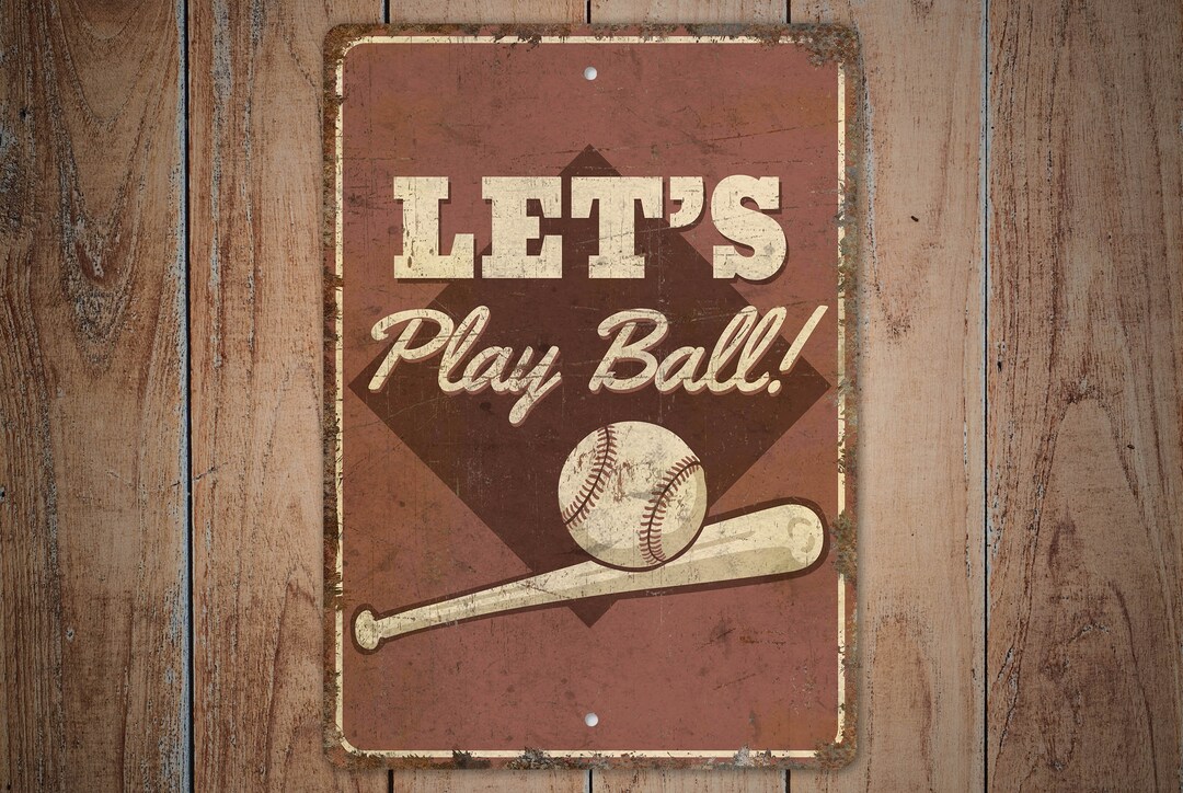 Let's Play Ball - Let's Play Ball Sign - Baseball Sign - Sports Sign ...